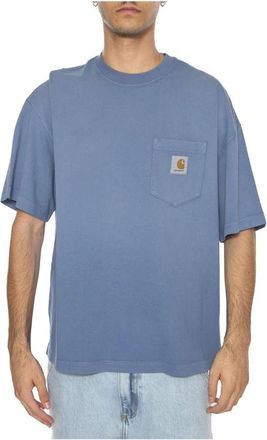 Carhartt Work in Progress Homme, Tops, Bleu, Taille: S Crew Neck T-Shirt
