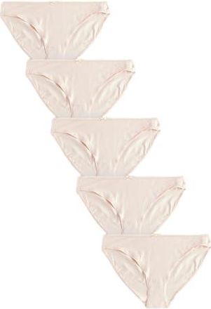 Next Femme Culotte &eacute;chancr&eacute;e en Coton Majoritaire, Lot de 5 Pastel Rose Nude 40