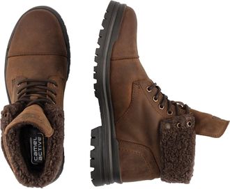 Camel Active Herren Creek Schn&uuml;rschuhe mit Teddyfutter Braun menswear-43