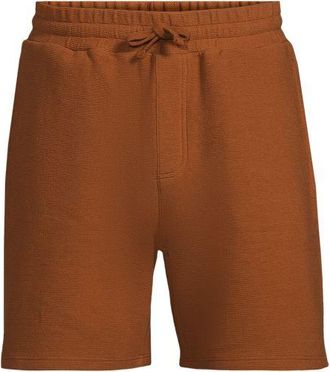 Lands End Jersey-Shorts mit Struktur, Herren, Größe:48-50 regular, Braun, Baumwolle/Polyester/Baumwoll-Mischung, by Lands End