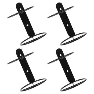 NUOBESTY Wandmontiertes Weinregal Metall Flaschenhalter Einzelner Flaschenhalter Schwarz f&uuml;r K&uuml;che und Bar