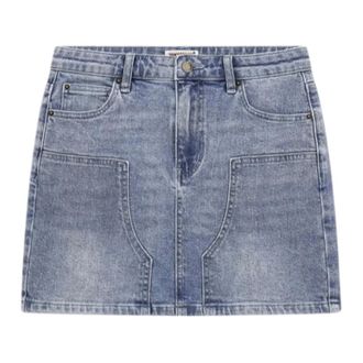 Guess Femme, Jupes, Bleu, Taille: W27 Jupe en jean classique &agrave; 5 poches