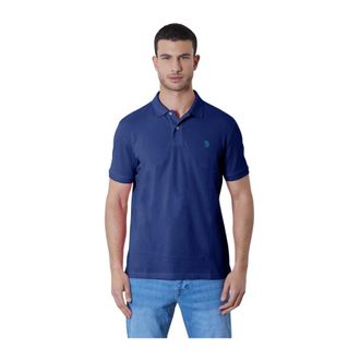U.S.Polo Association King Polo Shirt 100% Baumwolle Piqu&eacute; - - Tops - Herren - Blau - 4XL