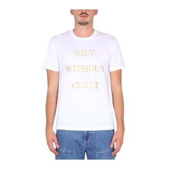 Moschino T-shirt brod&eacute; de lettres - Homme - Tops - Blanc - Taille: XL