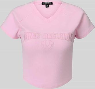 True Religion Slim Fit Crop Top aus Baumwoll-Mix Modell ribbed baby