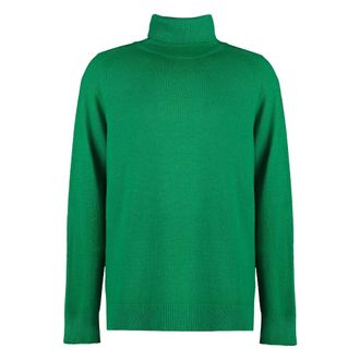 Malo Luxuri&ouml;ser Cashmere Rollkragenpullover - - Knitwear - Herren - Gr&uuml;n - S