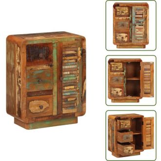 vidaXL Sideboard mit 3 Schubladen 55x30x70 cm Altholz Massiv - Altholzm&ouml;bel - Holzk&uuml;che - Wohnzimmertisch - Regal - Vintage M&ouml;bel