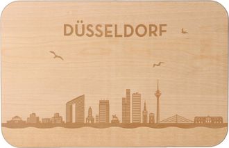 Goodtimes D&uuml;sseldorf Skyline Fr&uuml;hst&uuml;cksbrett 23cm x 15cm x 1cm