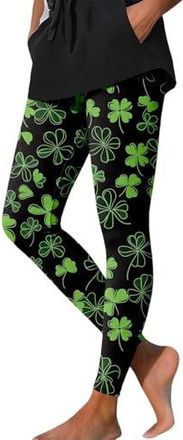 Generic St Legging pour femme, taille haute, leggings anti-roulis, leggings de yoga, leggings de loisirs, pantalons &agrave; enfiler pour personnes &acirc;g&eacute;es, Noir, 3XL