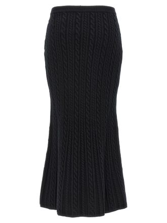 Alessandra Rich Womens Black Wool Mini Skirt