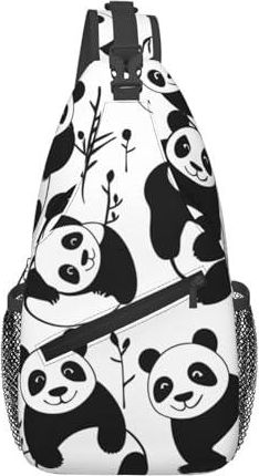 Generic Sac &agrave; dos &agrave; bandouli&egrave;re panda g&eacute;ant noir - Sac &agrave; dos de voyage pour homme - Sac &agrave; dos de randonn&eacute;e