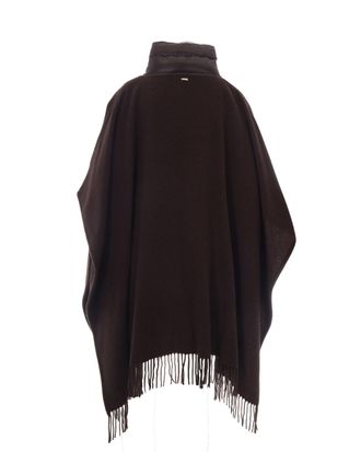 Herno Womens Poncho Resort Fondente Dark Main Fabric: Wool Capes Jacket