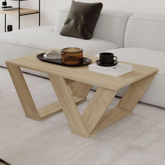 Decortie Decortie Pipra Table basse moderne polyvalente Ch&ecirc;ne 110x60x40cm