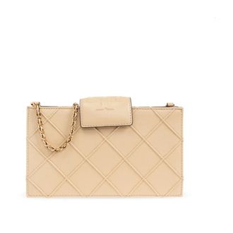 Tory Burch Fleming Mini Chain Wallet - - Accessories - Damen - Beige - ONE SIZE