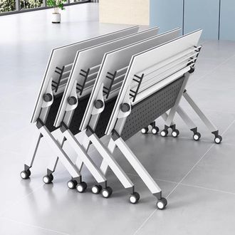 Generic Mobiler Klapptisch, Klappkonferenztisch mit ger&auml;uschlosen Rollen, 160 x 60 cm, rechteckiger, mobiler Besprechungs- und Seminartisch f&uuml;r B&uuml;ro, Gesch&auml;ft