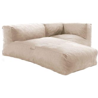 Oviala Salon de jardin modulable un fauteuil dangle et 1 m&eacute;ridienne beige - Mixi
