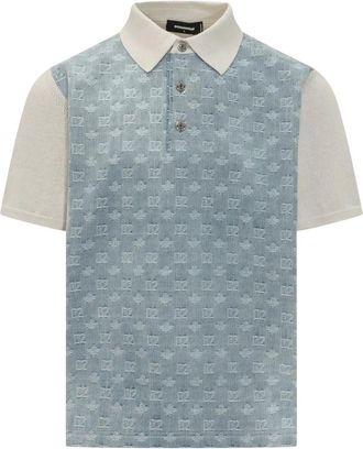 Dsquared2 Homme, Tops, Multicolore, Taille: XL Polo en maille &agrave; monogramme
