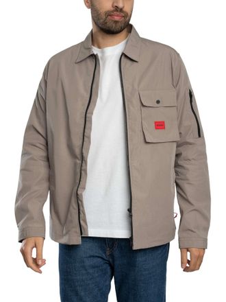 HUGO BOSS Emmond Zip Overshirt, Braun