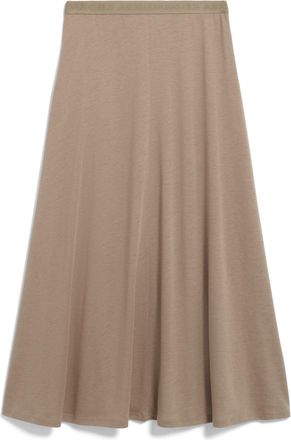 Armedangels Damen Jerseyrock aus Tencel Lyocell Mix ILENIAA LARAA MIDI Skirt Loose Fit Shiitake