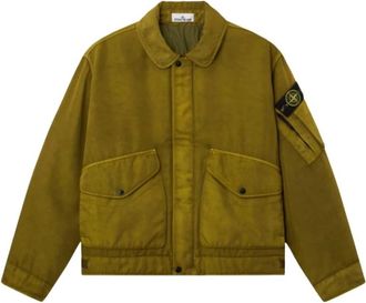 Stone Island Dense Oxford Nylon-TC Jacke - - Jackets - Herren - Gr&uuml;n - L