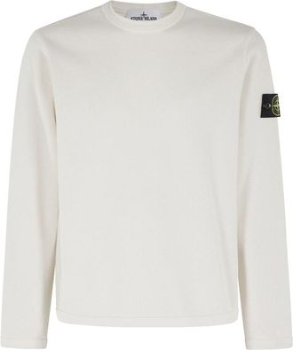 Stone Island Homme, Tops, Blanc, Taille: M Pull ras du cou