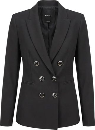 Pinko Pinko - Blazer ajust&eacute; &agrave; double boutonnage - Femme - Vestes - Noir - Taille: 44 FR