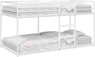 vidaXL Lit superpos&eacute; sans matelas blanc 90x190 cm acier Vidaxl