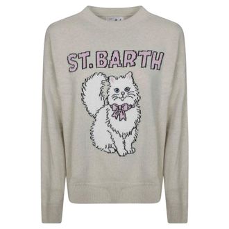 MC2 Saint Barth Tessa Rundhals-Pullover - - Knitwear - Damen - Beige - L