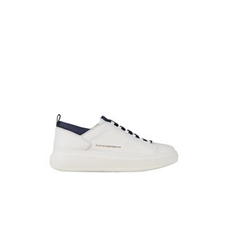 Alexander Smith Homme, Chaussures, Blanc, Taille: 40 EU Wembley Uomo Haute fréquence en cuir blanc doux avec des détails bleus