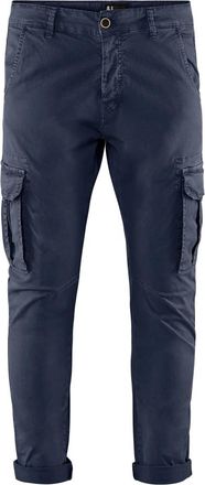 Bomboogie Homme, Pantalons, Bleu, Taille: W29 Pantalon cargo en gabardine de coton