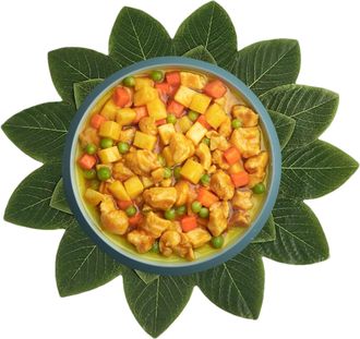 Generico Tischset mit Bl&auml;ttern, hitzebest&auml;ndig, 45 cm, waschbares Zubeh&ouml;r f&uuml;r Esstisch, W&auml;rmed&auml;mmung, f&uuml;r K&uuml;che, Esszimmer