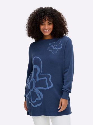 Sheego Strickpullover Pullover Langarm Intarsien