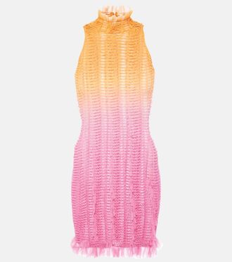 Roberta Einer Bedrucktes Minikleid Angel mit Tüll