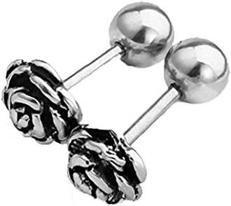 Generic Boucles doreilles en Acier Inoxydable Rose Magnifiques Boucles doreilles Bijoux Glamour Femmes Argent 1 Paire beaut&eacute; ArtOp&eacute;ration Facile