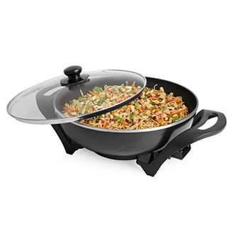 Tristar Wok électrique Tristar PZ-9130-4,5 L - Diamètre : 33 cm - 1 500 W - Inox