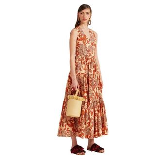 La DoubleJ &Auml;rmelloses- weites Kleid mit V-Ausschnitt - - Dresses - Damen - Mehrfarbig - XS