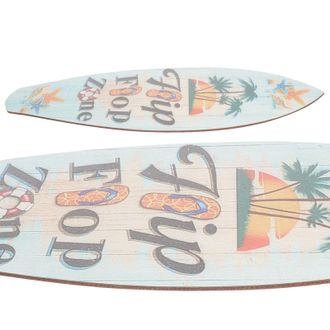 FOMIYES H&auml;ngende Surfbrett Plakette Rechteckiges Surfbrett Wandschild f&uuml;r Wohnzimmerdekoration Strand und Poolverzierung Rustikale Wanddekoration f&uuml;r Innen un