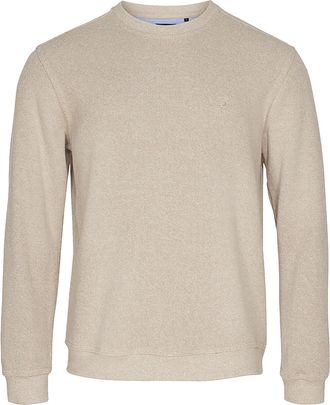 Sea Ranch Herren Sweatshirt Winston Unifarben - Longsleeve-Pullover mit Rundhalsausschnitt in Sand Melange Gr&ouml;&szlig;e XL