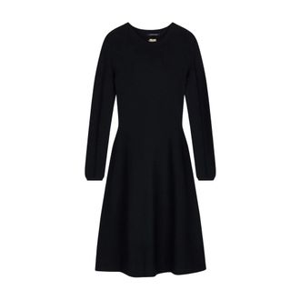 A|X Armani Exchange Robe mi-longue en maille - Femme - Robes - Noir - Taille: 44 FR