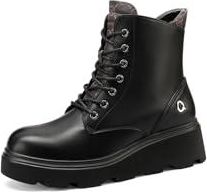 Queen Helena Amphibi X31-96 Bottines plates d&eacute;contract&eacute;es pour femme, Noir, 36 EU