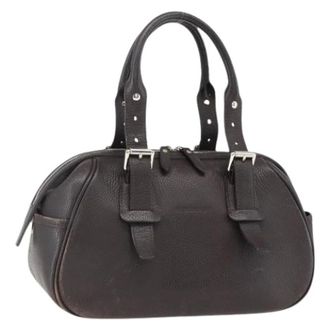 Burberry Sac &agrave; main en cuir vintage doccasion - Femme - Pre-owned - Brun - Taille: ONE Size