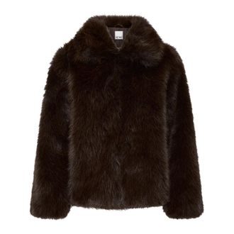 Ichi Kunstpelzjacke - - Jackets - Damen - Braun - XS