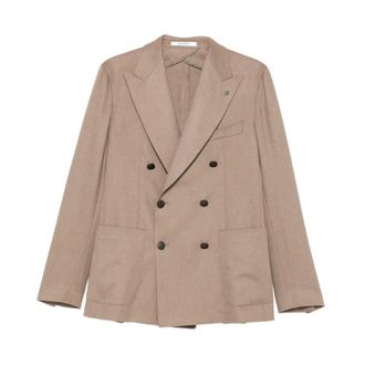 Tagliatore Jacke mit doppelreihiger Knopfleiste - - Jackets - Herren - Braun - L