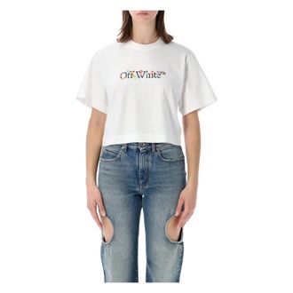 Off-white Flowe Crop Tee - - Tops - Damen - Wei&szlig; - L