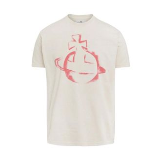 Vivienne Westwood Stencil Classic Beige T-Shirt - - Tops - Herren - Beige - S