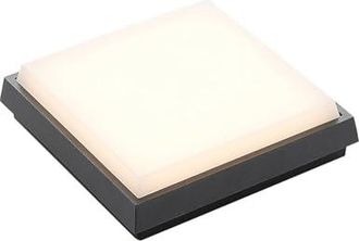 Lucande LED Plafonnier extérieur Amra (Moderne) en Gris, Luminaire dextérieur pour le jardin la terrasse balcon & maison plafonnier