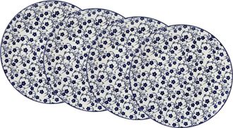 Ritzenhoff & Breker Speiseteller-Set Royal Sakura, 4-teilig, 26,5 cm Durchmesser, Porzellangeschirr, Blau-Weiß