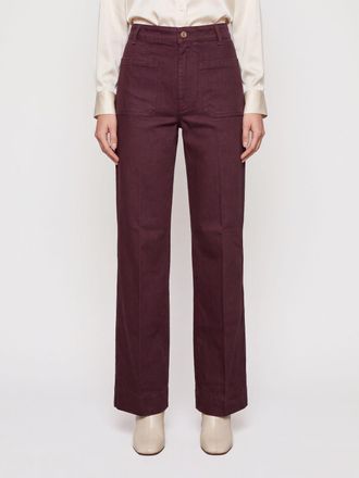 Victoria Beckham Jeans Femme couleur Bordeaux