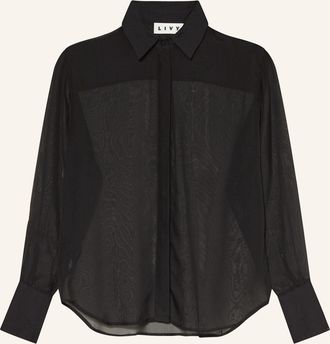 Livy Livy Hemdbluse Rockfeller Aus Seide schwarz