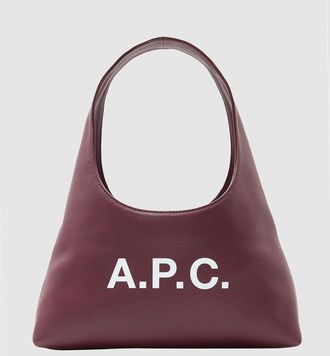 A.P.C. Sac Baby Ninon Shoulder Aubergine